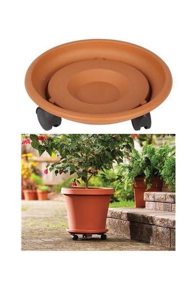 Uray Toptan Coadura 29 Cm Kahve Tekerlekli Saksı Taşıyıcı ve Altığı Uray Toptan Coadura 29 Cm Kahve Tekerlekli Saksı Taşıyıcı ve Altığı