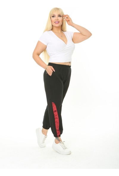 Büyük Bedenim Dize Kadar Pulpayet Detaylı Eşofman Büyük Bedenim Dize Kadar Pulpayet Detaylı Eşofman