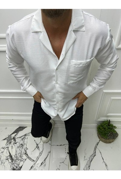 Cep Detaylı Salaş Oversize Gömlek