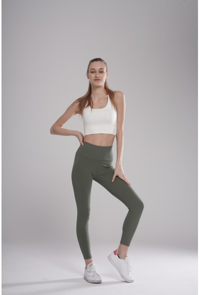 Mdz Collectıon Büyük Beden Yüksek Toparlayıcı Bel Haki Yeşil Fitilli Spor Tayt Mdz Collectıon Büyük Beden Yüksek Toparlayıcı Bel Haki Yeşil Fitilli Spor Tayt