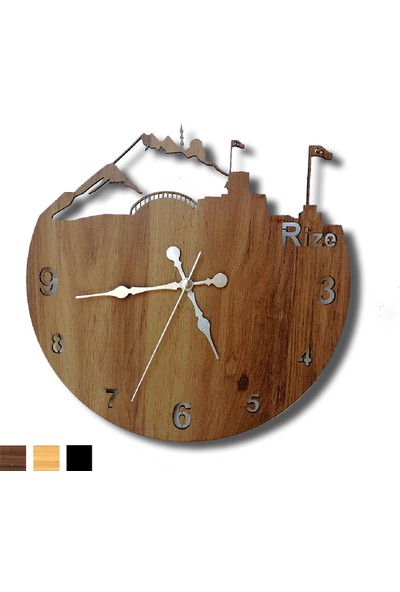 Rize Temalı Siluet Duvar Saati.