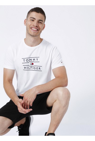 Tommy Hilfiger T-Shirt, L, Beyaz