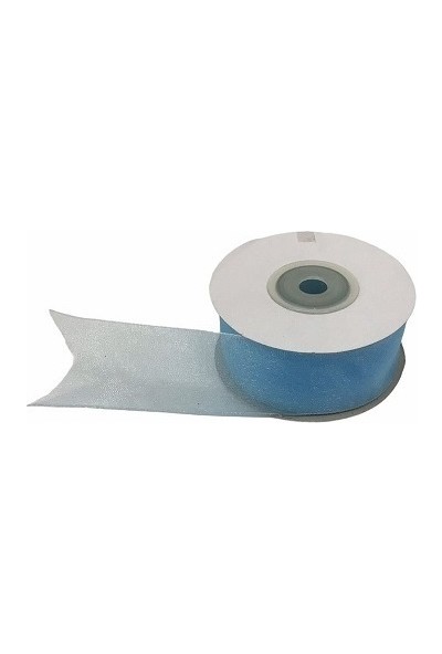 Organze Kurdele 3 cm (25 Mt) Bebe Mavi Organze Kurdele 3 cm (25 Mt) Bebe Mavi