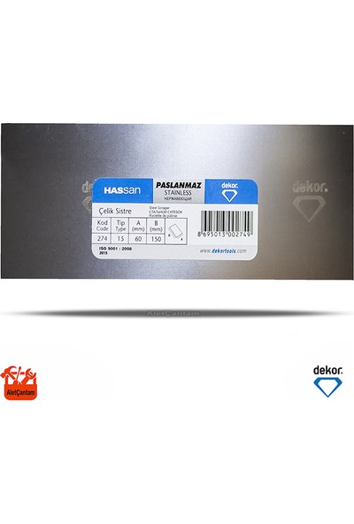 Dekor Paslanmaz Çelik Sistre Alçı Çeliği Sistere