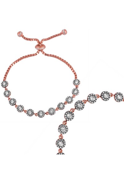 York Nevada Gümüş Elmas Montür Bayan Asansörlü Bileklik