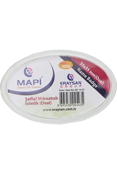 Berlin Shop Şeff.isimlik Oval Mıknatıslı 55 * 35