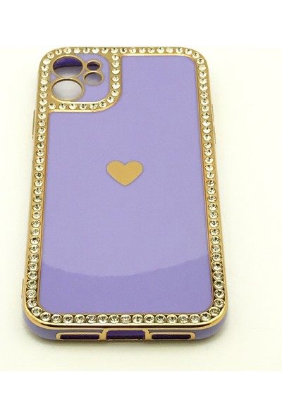 Hrmimi Köşeleri Taşlı Parlak Apple iPhone 11 Kılıfı Hrmimi Köşeleri Taşlı Parlak Apple iPhone 11 Kılıfı