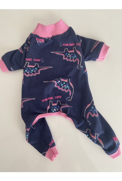 Zeyşil Pati Giyim Dino Penye Kedi Köpek Tulumu