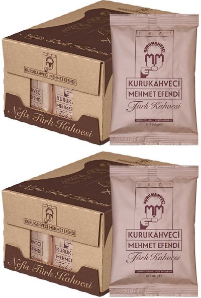 Mehmet Efendi Kurukahveci Türk Kahvesi 100 gr (50’li Set) (25'li x 2 Koli)