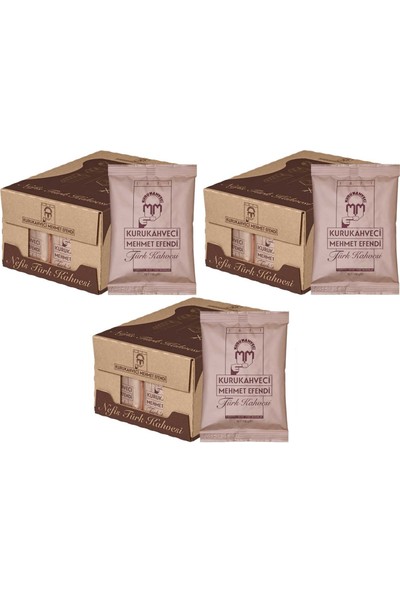 Mehmet Efendi Kurukahveci Türk Kahvesi 100 gr (75’li Set) (25'li x 3 Koli)