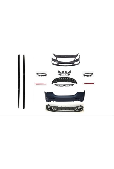 Karva Mercedes W117 Cla Serisi Oem Amg Set Ön Arka Tampon Panjur Set Karva Mercedes W117 Cla Serisi Oem Amg Set Ön Arka Tampon Panjur Set