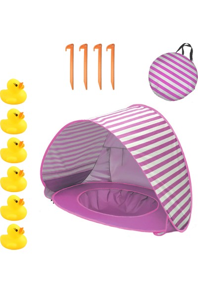 Semgears Çizgi Desenli Su Geçirmez Uv Korumalı Bebek Plaj Çadırı (Yurt Dışından) Semgears Çizgi Desenli Su Geçirmez Uv Korumalı Bebek Plaj Çadırı (Yurt Dışından)