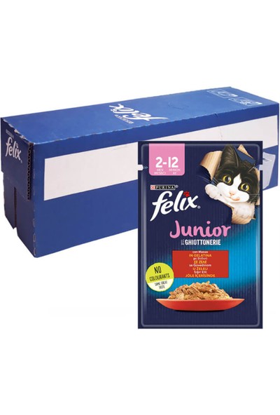 Karışık Felix Junior - Yavru Pouch 26*85 gr Karışık Felix Junior - Yavru Pouch 26*85 gr