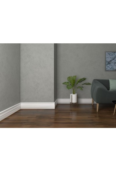 U Model Lake Beyaz 10 cm Pvc Kaplama Süpürgelik