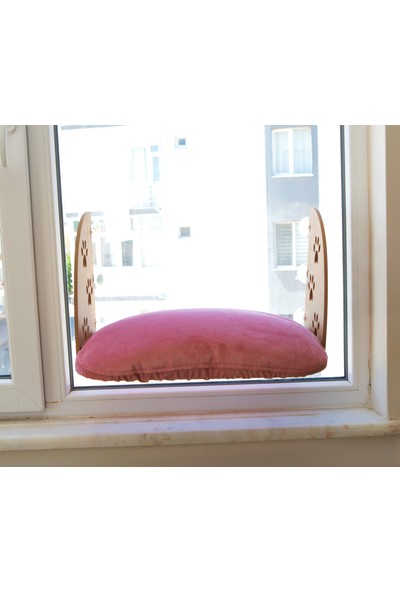 Riva Model Pembe Kedi - Köpek Cam Yatağı Vantuzlu Riva Model Pembe Kedi - Köpek Cam Yatağı Vantuzlu