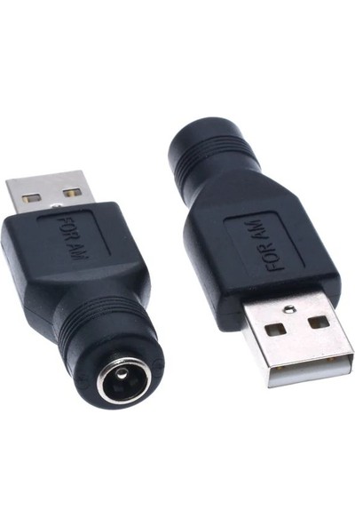 5.5*2.1mm Dişi To USB 2.0 Erkek Soket Çevirici Power Adaptör Şarj Ucu