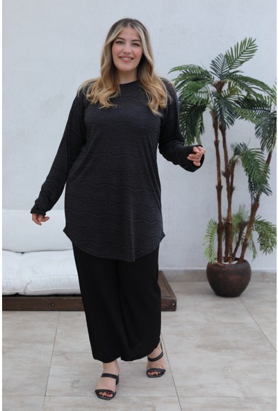 May Mara Kadın Büyük Beden Desenli Tunik