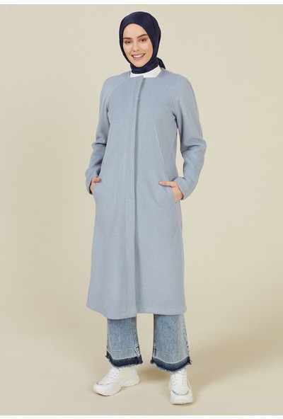 SETRMS Mavi Cep Detaylı Kaşe Kaban 2213051