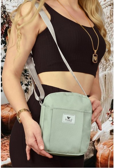 Shaka Gri U9 2 Bölmeli Omuz Çantası 22X18 cm