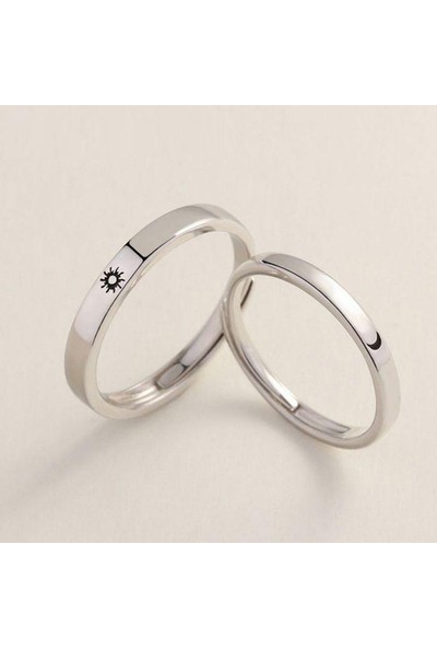 Diamon House Ay-Güneş Figürlü Çift Yüzük