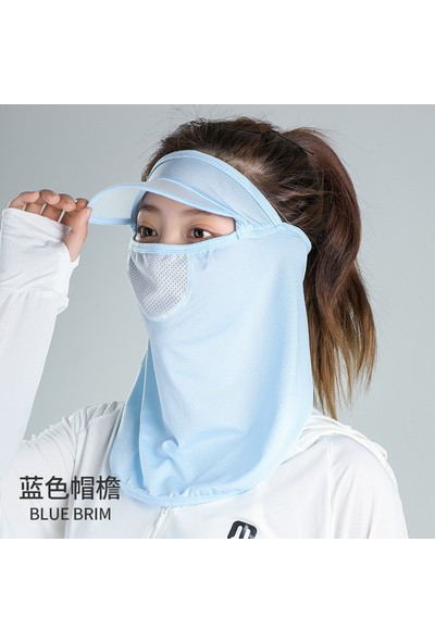 Hi Stores Kadın Düz Renk Balaklava - Mavi (Yurt Dışından)