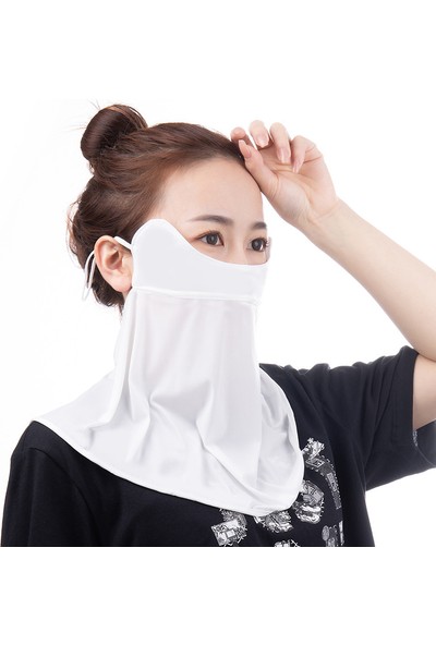 Hi Stores Kadın Düz Renk Balaklava - Beyaz (Yurt Dışından)