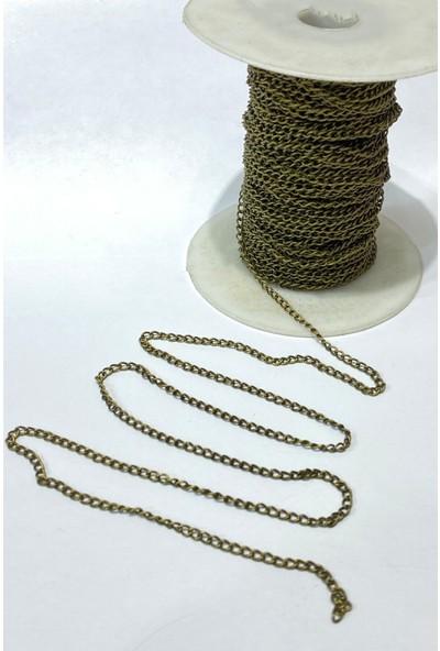 Hayalperest Boncuk Antik Yeşil Yassı Metal Kolye Zinciri 5 mt Hayalperest Boncuk Antik Yeşil Yassı Metal Kolye Zinciri 5 mt