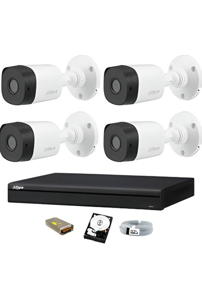 Dahua 4'lü Full Set Tak Çalıştır Güvenlik Kamerası Dahua 4'lü Full Set Tak Çalıştır Güvenlik Kamerası