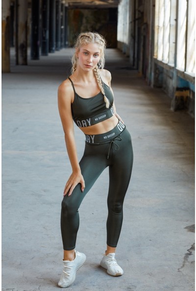 No Gossıp NGAWL21024 Beli Baskılı Parlak Kumaş Toparlayıcı Tayt