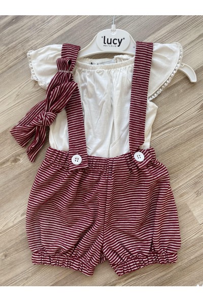 Trend Bebek Askılı Bandanalı Takım