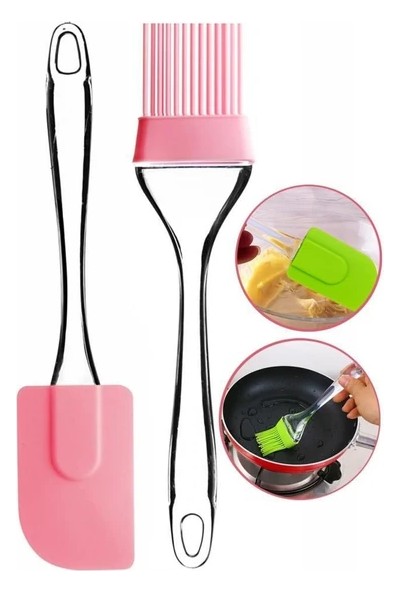 Tamu Silikon Yumurta Fırçası ve Spatula 2'li Set Tamu Silikon Yumurta Fırçası ve Spatula 2'li Set