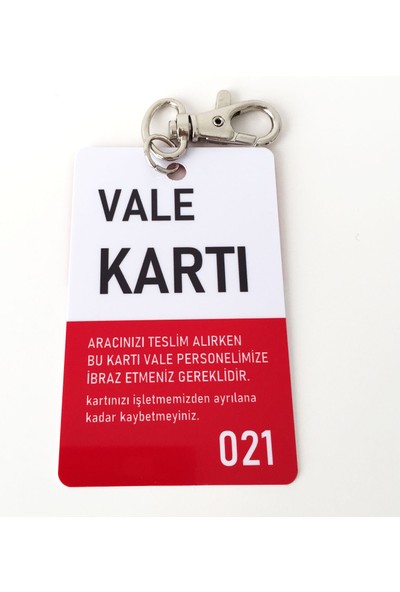 Part Anahtarlık Vale Kartı Takımı 20 Adet