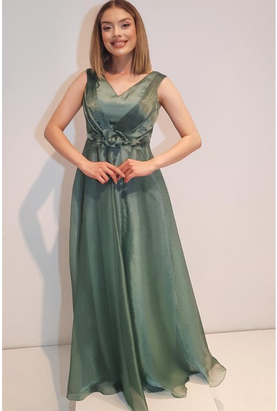 Abiyelife Tuana Abiye Kolsuz Organize Janjan Kumaş 4140 Mint Abiyelife Tuana Abiye Kolsuz Organize Janjan Kumaş 4140 Mint