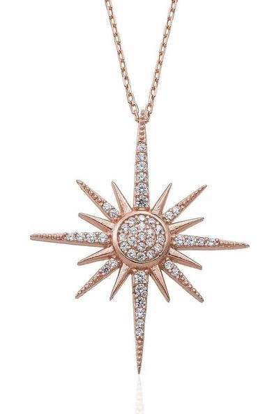 Hid Silver Rose Renkli Kutup Yıldızı Kolye Modeli Hid Silver Rose Renkli Kutup Yıldızı Kolye Modeli