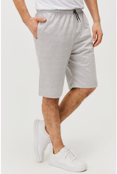 Winget Star Gri Klasik Pamuklu Unisex Şort