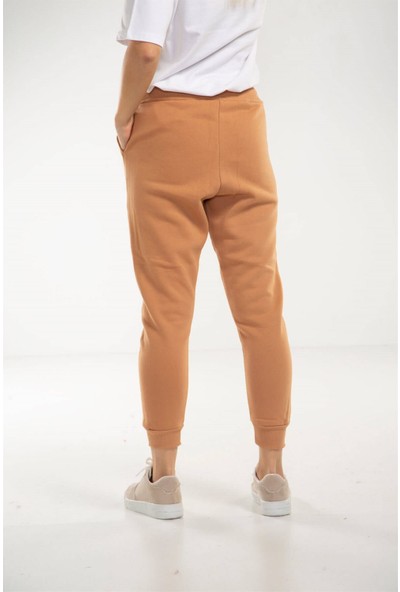 Lastikli Yüksek Bel cepli Eşofman Altı-Toprak