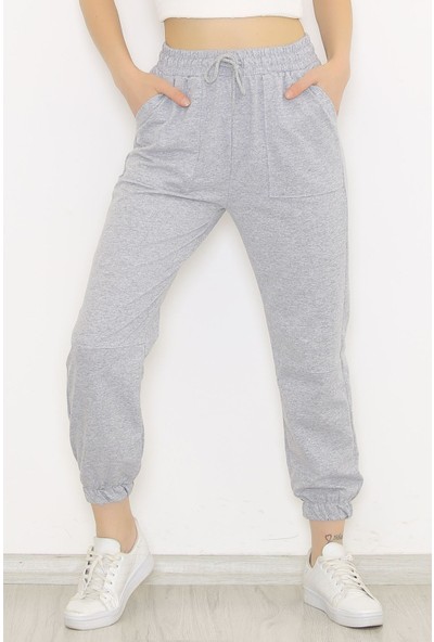 Paça Lastikli Eşofman Altı Gri - 9660.1348.