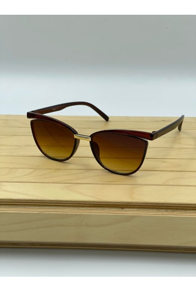 Durudesignn Kahverengi Çekik Güneş Gözlüğü