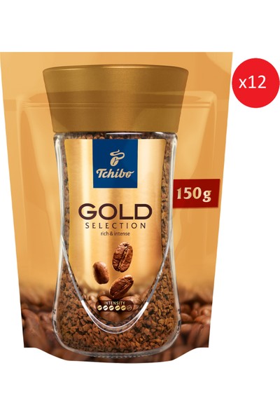 Tchibo Gold Selection Çözünebilir Kahve 12'li Tchibo Gold Selection Çözünebilir Kahve 12'li
