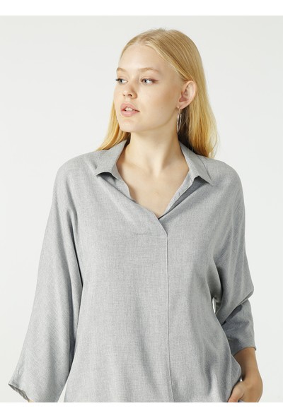 Fabrika Comfort Simli Gri Bluz