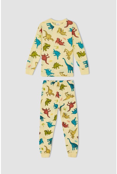DeFacto Erkek Çocuk Regular Fit Uzun Kollu Pijama Takımı X8759A622AU