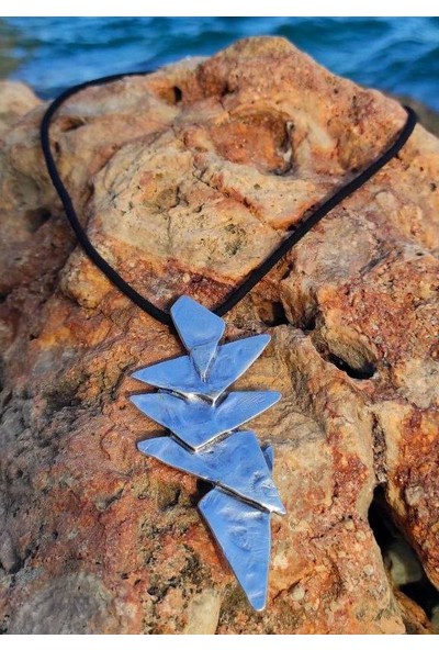 Multıx Gümüş Kaplı Tıbbi Çelik Etnik Kolye K16