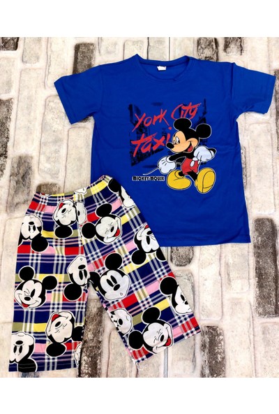 Blue Moon Mavi-Mınnıe Mouse-Çocuk T-Shirt-Şort Takım Blue Moon Mavi-Mınnıe Mouse-Çocuk T-Shirt-Şort Takım