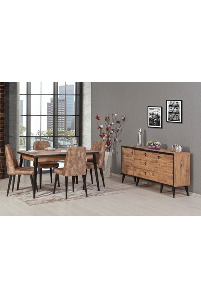 Doressa Aura Ceviz Yemek Odası Takımı