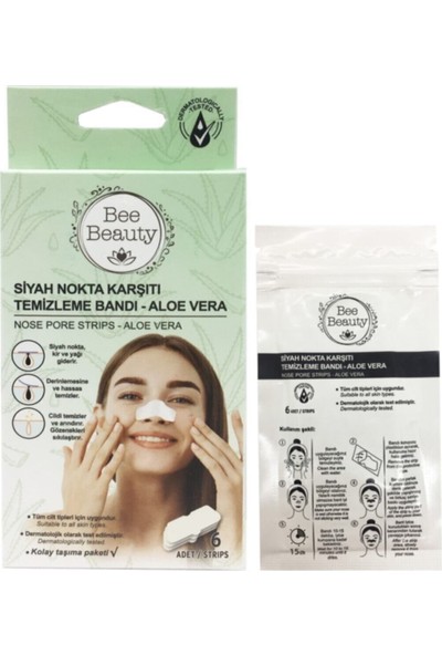 Bee Beauty Aloe Vera Siyah Nokta Bandı 6'lı Bee Beauty Aloe Vera Siyah Nokta Bandı 6'lı