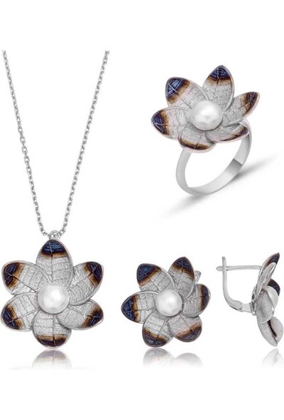 Claris Gümüş Nergis Çiçeği Bayan Set
