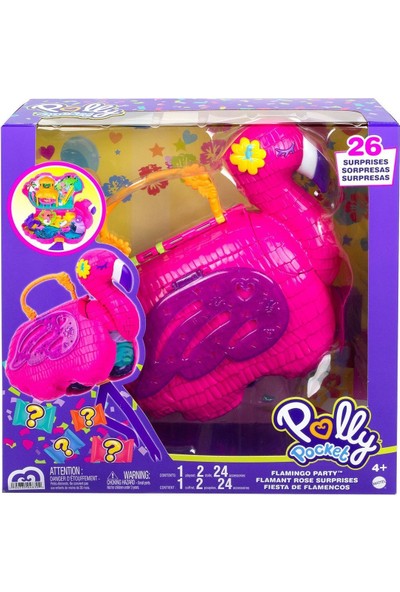 Exotic Home HGC41 Polly Pocket Flamingo Partisi Oyun Seti, Polly Pocket Micro Exotic Home HGC41 Polly Pocket Flamingo Partisi Oyun Seti, Polly Pocket Micro