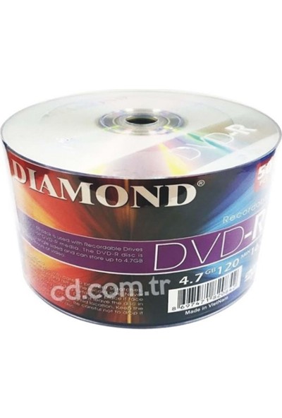 Daimond Diamond 50'li Paket Boş Dvd-R 16X 4.7gb Daimond Diamond 50'li Paket Boş Dvd-R 16X 4.7gb