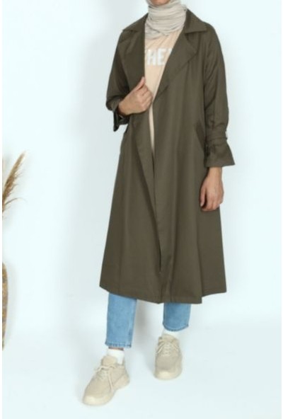 Tuay Uzun Trençkot Linea Haki