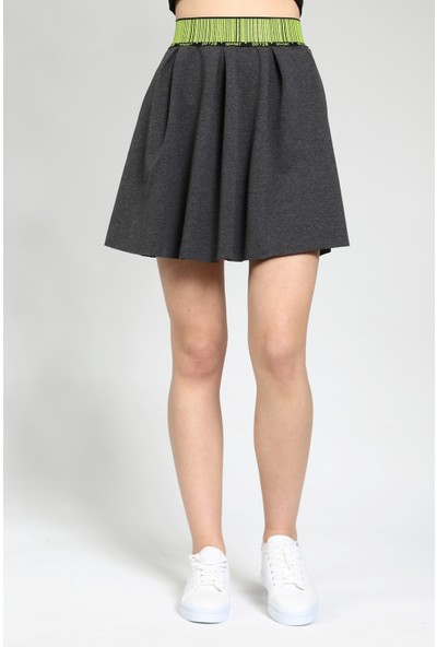Ma Sorte Pileli Kısa Füme Etek